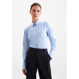 Seidensticker Damen Hemdblusehellblau, Gr. 40, gestreift, 100% Baumwolle, Blusen, 1/1 Kragen Gestreift