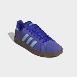 Herren Sneaker "GRAND COURT BASE 00S", adidas Sportswear, Gr. 39, blau, Leder, Synthetik, Schuhe, Design auf den Spuren des adidas Campus 00