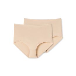 Schiesser Damen Maxislip "95/5", Gr. 42, beige, Single Jersey, Obermaterial: 95% Baumwolle, 5% Elasthan, Unterhosen, mit flachen N&auml;hten