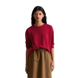 Marc O'Polo Damen Langarmshirt "aus Organic Cotton"vivid cherry, Basic, Gr. XS, MARC O'POLO DENIM, unifarben, Obermaterial: 100% Baumwolle, Shirts