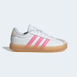 Kinder Sneaker "VL COURT 3.0", adidas Sportswear, Gr. 37cloud wei&szlig;, bliss pink, alumina, Leder, Synthetik, Schuhe, inspiriert vom Design des adidas