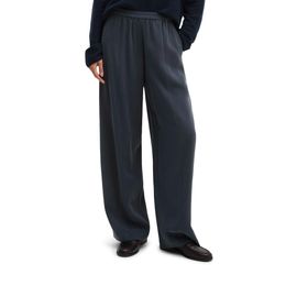 Marc O'Polo MARC O'POLO Damen Chinohose "aus gewaschener Viskose"martime blau, Gr. 32, unifarben, Twill, Obermaterial: 93% Viskose, 7% Polyester, Hosen