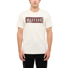 Mustang Herren Kurzarmshirt "Herren Style Austin"sanftes wei&szlig;, Gr. XL, Jersey, 100% Baumwolle, Shirts