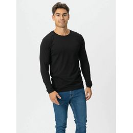 TEESHOPPEN Herren Kurzarmhemd "TEESHOPPEN T-shirt Long-sleeved", schwarz, Gr. XL, Obermaterial: 92% Baumwolle, 8% Elasthan, Hemden