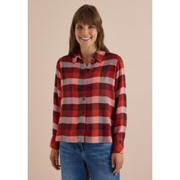 Cecil Damen Hemdbluse, rot, Gr. XXXL, kariert, Stoff, 100% Viskose, Blusen, mit Karomuster