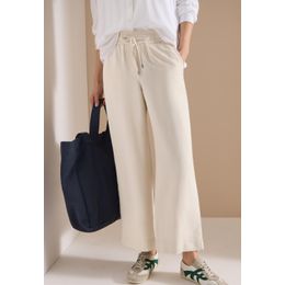 Cecil Damen Stoffhose "Style Neele", beige, Gr. XXL, unifarben, Web, Obermaterial: 55% Leinen, 45% Viskose. Futter: 100% Baumwolle, Hosen, mit