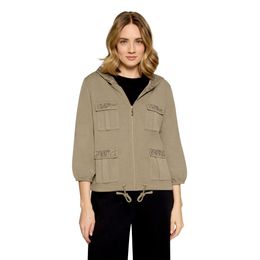 Betty Barclay Damen Sweatjacke "Damen mit Kapuze"soft olive, Gr. 38, Sweatware, Obermaterial: 52% Polyester, 41% Modal, 7% Elasthan, Sweatjacken