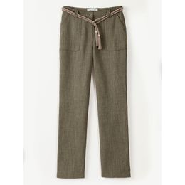 Damen Palazzohose, gr&uuml;n, Gr. 38, unifarben, 100% Polyester, Hosen