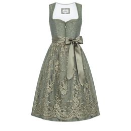N&uuml;bler N&Uuml;BLER Damen Dirndl "Midi Dirndl Fleurette", gr&uuml;n, Gr. 42, Obermaterial: 100% Polyester PES., Kleider