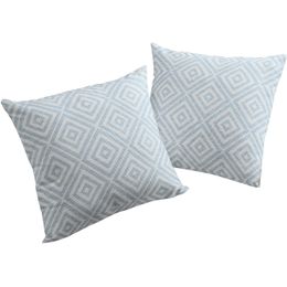 Dekokissen WIRTH, B:50cm L:50cm, blau, Obermaterial: 100% Polyester, Dekokissen_Sitzkissen_Kissenh&uuml;llen, "Telfort"