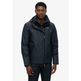 Superdry Herren Outdoorjacke "HOODED MTN WINDBREAKER JACKET", blau, Gr. XXXL, Web, Obermaterial: 100% Polyester, Jacken, mit Kunstfaser aus