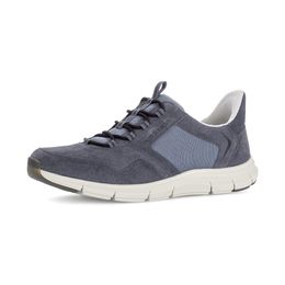 Pius Gabor Herren Slip-On Sneaker, Gr. 9, blau, Mesh, Nubukleder, Veloursleder, Schuhe, Halbschuh, Slipper mit seitlichem Logoschriftzug, G-Weite