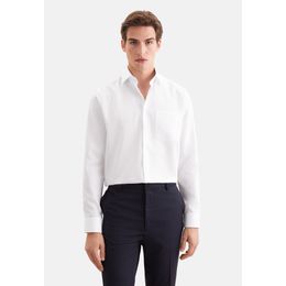Seidensticker Herren Businesshemd "Schwarze Rose"wei&szlig;, Gr. 45, Strukturmuster, 100% Baumwolle, Hemden, Regular 1/1 Extra lang Kentkragen Struktur