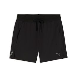 Puma Herren Trainingsshorts "M PWRMODE 5 WOVEN SHORT", schwarz, Gr. M, Netz, Obermaterial: 87% Polyester, 13% Elasthan, Hosen, f&uuml;r intensive