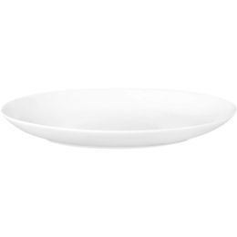 Seltmann Weiden Servierplatte "Liberty wei&szlig;", B/H/L: 14,4cm x 3cm x 24,1cm, wei&szlig;, Servierplatten, Platte oval