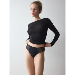 Triumph Damen Slip "Pretty Modal Tai", Gr. XS, schwarz, Jersey, Obermaterial: 91% Modal, 9% Elasthan, Unterhosen, atmungsaktiv und weich