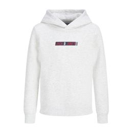 Jack & Jones Jack & Jones Junior Sweatshirt 'JJMUNK' boy size 152 Night blue / Fire red / mottled white