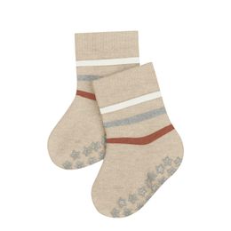Falke M&auml;dchen Haussocken "Multi Stripe", beige, Gr. 74, Obermaterial: 86% Baumwolle CO. 13% Polyamid PA. 1% Elasthan EL., Socken