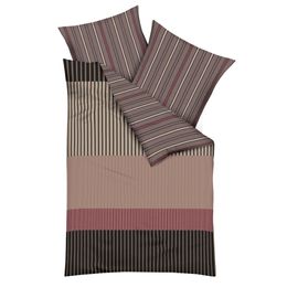 Wendebettw&auml;sche Kaeppel, braun, Mako-Satin, Obermaterial: 100% Baumwolle, Bettw&auml;sche, "Skyline"