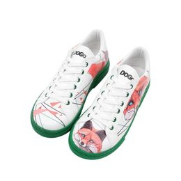 DOGO Damen Sneaker "Ace Low-Top Sneaker Best Of Tweety And Sylvester Black Damen", Gr. 36, rosa, Lederimitat, Schuhe, Handgefertigt