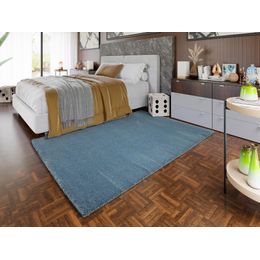 Teppich, B:140cm H:20mm L:200cm, blau, OCI DIE TEPPICHMARKE, Polypropylen, Wohnzimmer, Teppiche, "NEW VILLA MELANGE, auch als L&auml;ufer und in Rund",
