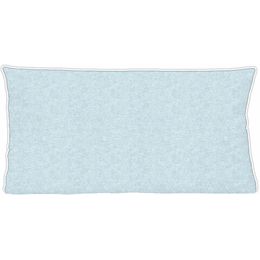 Kissenbezug Biberna, B:40cm L:80cm, blau, Flanell, Obermaterial: 100% Baumwolle, Outdoor, Kissenbez&uuml;ge, "HERMAL Melange Flanell uni, mit
