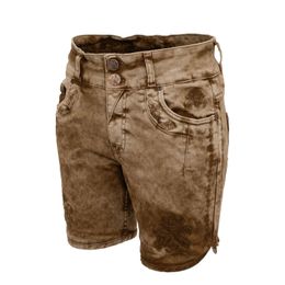 HANGOWEAR Damen Trachtenhose "Bermuda HENDRINA", braun, Gr. 40, Obermaterial: 98% Baumwolle CO. 2% Elasthan EL., Hosen