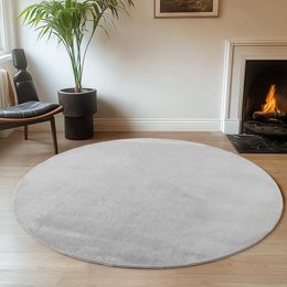 Teppich, H:11mm &Oslash;:200cm, silber, Ayyildiz Teppiche, Polyester, Wohnzimmer, Teppiche, "JOY 1400, auch als L&auml;ufer und in Rund erh&auml;ltlich", besonders