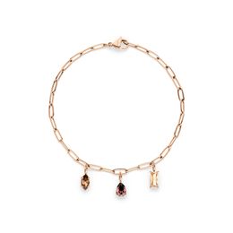 s.Oliver Damen Armband "Elegant Stones", 21cm, Edelstahl, rosa, Edelstahl, Armb&auml;nder, mit Zirkonia (synth.)