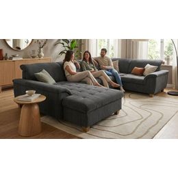 Wohnlandschaft OTTO HOME, B:352cm H:81cm T:214cmdunkelgrau, 90% Polyester, 10% Nylon, Sofas, "Egedal 352 x 214 cm, auch mit Schlaffunktion &