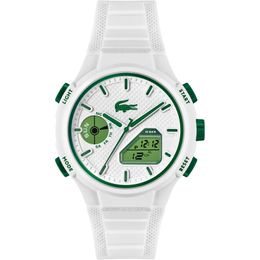 Lacoste Herren Quarzuhr "LC33", wei&szlig;, Armbanduhren, Armbanduhr, Quarzuhr, Herren, analog, digital, Stoppfunktion