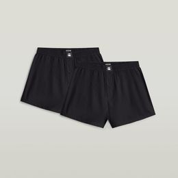 G-Star Raw G-STAR Herren Boxershorts "ELM, 2 PACK WOVEN BOXER", Gr. M, schwarz, Webqualit&auml;t, Obermaterial: 100% Baumwolle, unifarben, Unterhosen,