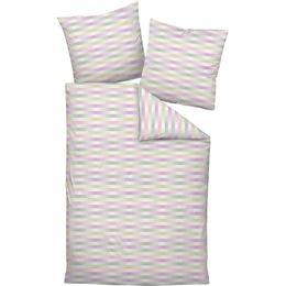 Bettw&auml;sche Janine, bunt, Interlock-Jersey, Obermaterial: 100% Baumwolle, Bettw&auml;sche, "CARMEN S 55124 06 * 155X220,80x80", mit Rei&szlig;verschluss