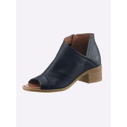 ANDREA CONTI Damen Sandalette, Gr. 40, blau, Glattleder, Leder, Schuhe