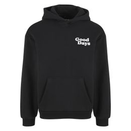 Herren Kapuzensweatshirt "Upscale by Mister Tee Good Days Fluffy Hoody", schwarz, Gr. L, UPSCALE BY MISTER TEE, bedruckt, 70% Baumwolle, 30%