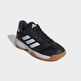 M&auml;dchen Hallenschuh "LIGRA 8 INDOOR KIDS", adidas Performance, Gr. 33, schwarz-wei&szlig;, Synthetik, Textil, Schuhe