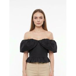 ITS MAY Damen Hemdbluse "ITS MAY Shirt Serena", schwarz, Gr. L, Obermaterial: 100% Baumwolle, Blusen