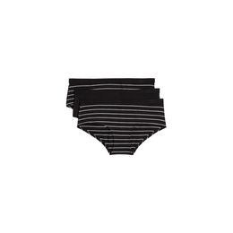 Marc O'Polo MARC O'POLO Damen Panty "Essentials", Gr. XL, schwarz-wei&szlig;, Single Jersey, Obermaterial: 95% Baumwolle, 5% Elasthan, Unterhosen, mit elastischem