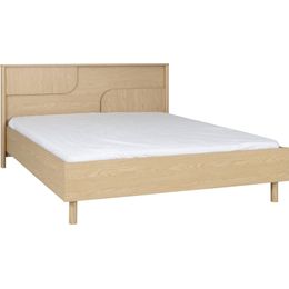 Einzelbett GAMI, B:174cm H:103cm L:204cm, beige, Betten, "Galys Bett 160 x 200", Mit Beleuchtetem Kopfteil