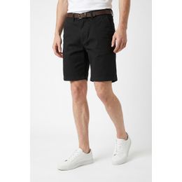 Jack & Jones JACK & JONES Herren Chinoshorts "JPSTADAM BELTED CHINO SHORTS SRT", schwarz, Gr. L, unifarben, Web, Obermaterial: 98% Baumwolle, 2% Elasthan, Hosen