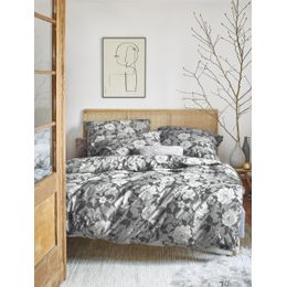 Bettw&auml;sche Irisette, grau, Feinbiber, Obermaterial: 100% Baumwolle, Bettw&auml;sche, "Meran 8531", flauschig