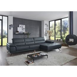 Ecksofa DIE PLANBAR, B:343cm T:193cmtorro graphite blau, Wohnzimmer, Sofas, "PN-EM19074, L-Form, Breite 343 cm", inkl. Sitztiefen- und