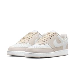 Nike Sportswear Damen Sneaker "W COURT VISION LOW P NBK", Gr. 38,5, beige, Synthetik, Schuhe, inspiriert vom Design des Nike Air Force