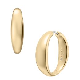 Fossil Damen Paar Creolen "Ellis", Edelstahl, gold, Edelstahl, Ohrringe