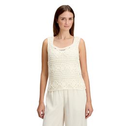 BETTY & CO BETTY & CO Damen Stricktop "Damen mit Lochmuster"arctic wolf, Gr. 40, Strick, Obermaterial: 94% Baumwolle, 3% Polyester, 3% Polyamid, Tops
