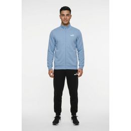 Puma Herren Trainingsanzug "ESS SWEAT SUIT FL", blau, Gr. L, bedruckt, Fleece, Obermaterial: 66% Baumwolle, 34% Polyester, Sportanz&uuml;ge, f&uuml;r