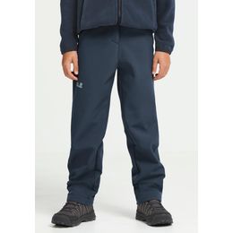 Jack Wolfskin M&auml;dchen Outdoorhose "FOURWINDS PANTS K", blau, Gr. 116, Obermaterial: 94% Polyester, 6% Sonstige Fasern. Futter: 100% Polyester, Hosen,