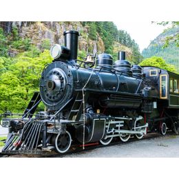 papermoon Fototapete "Old Steam Locomotive", B/L: 2m x 1,49m, Bahnen: 4 Stk., bunt, Tapeten