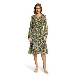 Cartoon Damen Chiffonkleid "Damen mit Muster", gr&uuml;n, Gr. 46, Obermaterial: 100% Polyester. Futter: 96% Viskose, 4% Elasthan, Kleider
