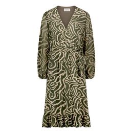 Cartoon Damen Chiffonkleid "Damen mit Muster", gr&uuml;n, Gr. 46, Obermaterial: 100% Polyester. Futter: 96% Viskose, 4% Elasthan, Kleider